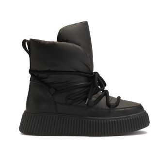 Kazar Warme Leder- und Synthetikschneestiefel - - Shoes - Damen - Schwarzk - 40 EU