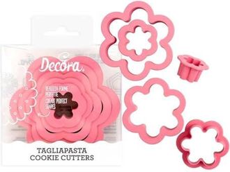 Decora 0255313 Set 6tlg Blume Ausstecher 1,5 2,5 3,5 5 6,5 8 H 2,2 Cm, Sortiert