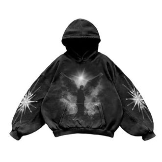 Generic Sweat a Capuche Homme Hooded Sweatshirt Hoodies et Sweatshirts Homme Pullover Fleece Unisexe Casual L&eacute;ger Confortable Sweats &agrave; Capuche avec Imprim&eacute; St