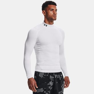 Under Armour ColdGear Compression Mock für Herren Weiß / Schwarz 3XL