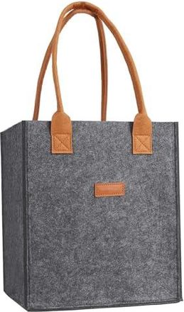 Generic Sac en feutre pour bouteille de bière - Porte-bouteille de vin, 6 compartiments, sac de bouteille de vin en feutre, sac de voyage à la main, rangement