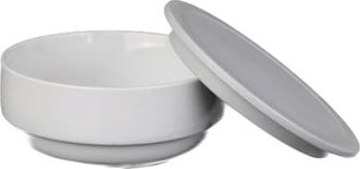 Holst Porzellan GVR 012 SET 2G 2-tlg. Schalenset 0,37 l mit KST-Deckel grau Weiß 2 Sets