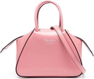 Prada Shopper & Totes - Supernova Brushed Leather Tote Bag - Gr. unisize - in Rosa - f&uuml;r Damen
