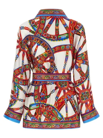 Dolce & Gabbana Womens Multicolor Silk Blouse