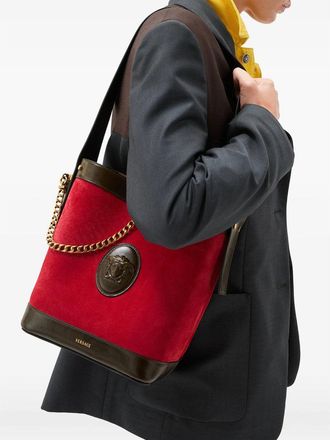 Versace Pivot Bucket Bag - Red