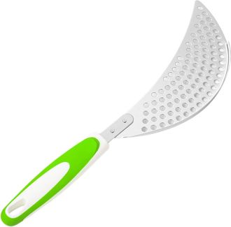 Generic Nudelsieb - Nudelsieb Edelstahl mit stiel als Abgiesshilfe für Töpfe Flaches Abtropfsieb platzsparend, funktionale Abgießhilfe für Pasta, Kartoffeln, 