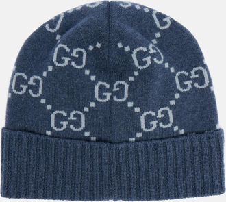 Gucci M&uuml;tze GG aus Kaschmir-Jacquard