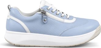 Joya Laura Light Blue III, dezenter und extrem bequemer Schnürschuh für Damen, aus Premiumleder in hellem Blau, bietet eine hervorragende Dämpfungswirkung 