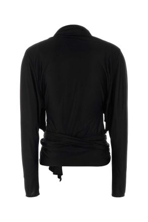 Balmain Open Blouse - Black