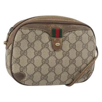 Gucci Sac &agrave; bandouli&egrave;re Vintage en toile Pre-owned - Femme - Pre-owned - Beige - Taille: ONE Size