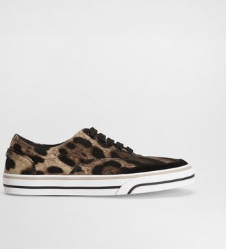 Dolce & Gabbana Dg Sailing Sneakers In Printed Canvas - Frau Sneakers Animalprint 38.5