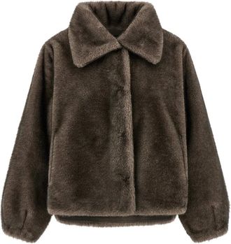 Lou Andr&eacute;a Femme, Vestes, Brun, Taille: 40 FR Veste en fausse fourrure de vison