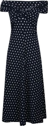 Michael Kors Femme, Robes, Bleu, Taille: 38 FR Robe en jersey mat extensible &agrave; pois