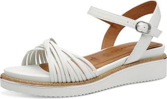 Tamaris Femme Damen 1-28218-44 Sandale cale, Blanc, 36 EU