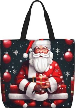 Generic P&egrave;re No&euml;l Sac Fourre-Tout L&eacute;ger Tote Bag Imperm&eacute;able Sac A Main Femme Pour Travail Shopping Gym