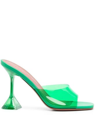 Amina Muaddi mules Lupita Glass 95 mm - Vert