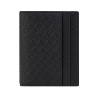 Ferragamo Homme, Accessoires, Noir, Taille: ONE Size Porte-cartes en Cuir avec Monogramme