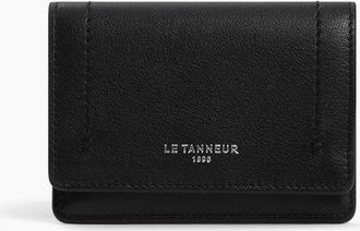 Le Tanneur Petit porte cartes &agrave; rabat Louison en cuir lisse