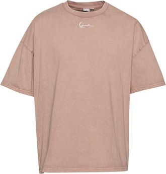 Karl Kani Herren KM234-057-3 KK Small Signature Heavy Jersey Washed Boxy Tee Sand, XS