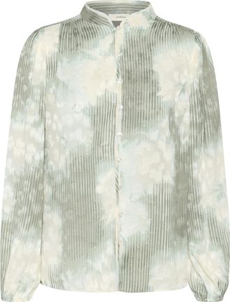 Inwear Damen Womans Shirt Feminine Silhouette with Long Sleeve Bluse, Green Illuminating Florals, 38