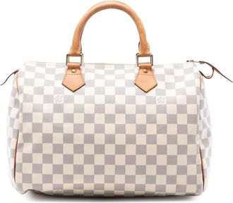 Louis Vuitton Crossbody Bags - Damier Azur Speedy 30 - Gr. unisize - in Wei&szlig; - f&uuml;r Damen