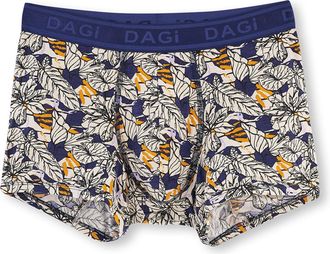 Dagi Mens Navy Fashion Knitted Regular Waist Micro Modal Short Leg Boxer, XL