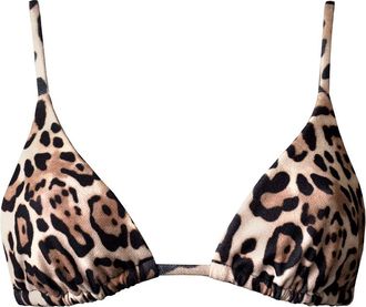 Anekdot Damen vegan Bikinioberteil Olbia Triangle Leopard