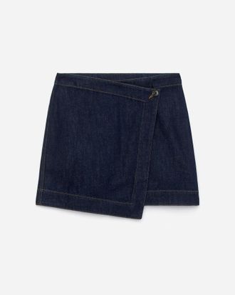 Arket Wickelrock Aus Denim -Blau