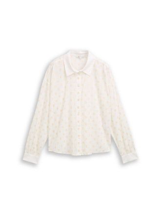 Tom Tailor Langarmbluse Blusen & Shirts Hemdbluse mit Glitzer-Punktemuster