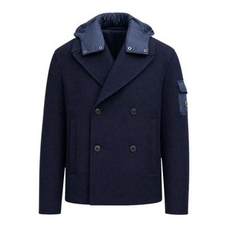 A|X Armani Exchange Homme, Vestes, Bleu, Taille: XL Veste Courte Crois&eacute;e