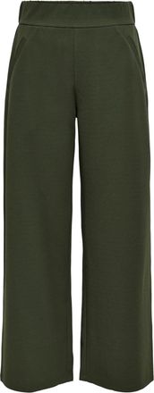 Jacqueline de Yong JdY Damen Jdylouisville Catia Life Wd PNT JRS Noos Hose Mit Hohem Bund Und Weitem Bein, Forest Night, (L) W x 32L