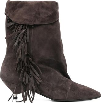Gis&egrave;l moir&egrave; Aariana tassel boots - Braun