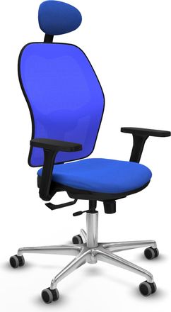 Piqueras y Crespo Ergonomischer Stuhl f&uuml;r Zuhause mit 3D-Armlehnen, h&ouml;henverstellbarer Lendenwirbelst&uuml;tze und festem Kopfteil, ausgestattet mit Syncro/Traslack und inji