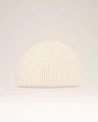 Ami Bonnet Blanc Etiquette Cuir Ami en Laine Blanc - TU - Unisex