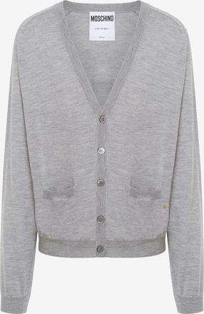Moschino Woll-Cardigan Golden M - Grau