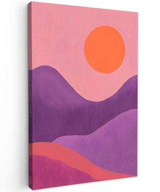 MuchoWow © Wandbilder Groß 80x120 cm XXL Wohnzimmer Wanddeko Schlafzimmer Zimmerdeko Wandgemälde Zimmer Deko auf Wand Dekoration Wall Art Lila - Abstrakt - Lan