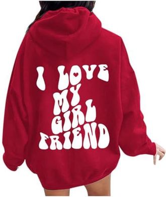 Generic 2026 Sweat &agrave; capuche confortable et confortable avec poches pour la Saint-Valentin, RD1., 5XL