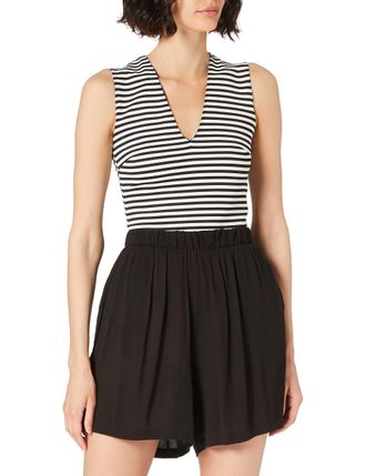 Ichi IHMARRAKECH SO SHO3 Damen Chino Shorts Bermuda Kurze Hose Loose-Fit, Gr&ouml;&szlig;e:S, Farbe:Black (194008)