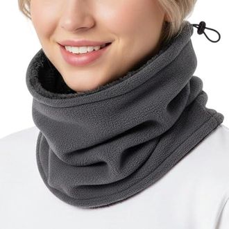 Generico Tour de cou en - &eacute;charpe coupe-vent, respirante et r&eacute;glable pour homme et femme, protection de cou douce et confortable pour les sports dhiver avec un