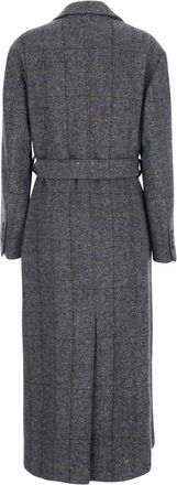 Brunello Cucinelli Double-Breasted Wool Blend Coat - Gray