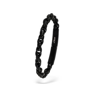 s.Oliver Herren Bracelet - Armband aus mattiertem Edelstahl - IP Gun - Verstellbar bis 22 cm - wasserfest & hautfreundlich
