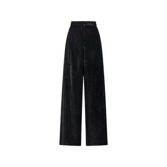 Darkpark Darkpark - Pantalon large Danielle en velours - Femme - Pantalons - Noir - Taille: 44 FR