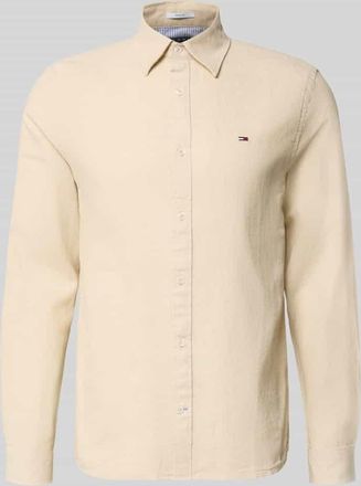 Tommy Jeans Regular Fit Freizeithemd aus Leinen-Baumwoll-Mix