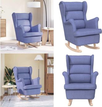vidaXL Schaukelsessel Jeansblau 74x90x102 cm Stoff - Vidaxl