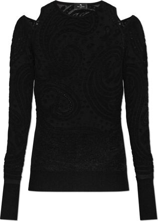 Etro Femme, Tops, Noir, Taille: 36 FR Pull &agrave; col roul&eacute; avec fentes aux &eacute;paules