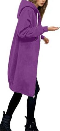 Generic Veste polaire chaude &agrave; capuche pour femme avec fermeture &eacute;clair - V&ecirc;tement dext&eacute;rieur l&eacute;ger et confortable pour lhiver 2026, PP1., XXL