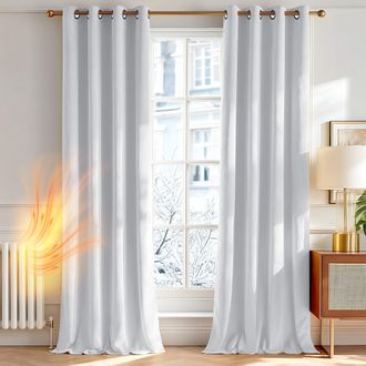 Deconovo Samtvorhang Blickdicht Gardinen mit &Ouml;sen Velvet Vorh&auml;nge Samt Verdunkelungsvorhang f&uuml;r Wohnzimmer Schlafzimmer Vorhang Verdunkelung, H229 x B140 cm, W