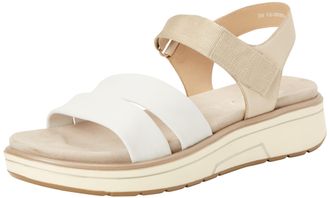 Ara Damen Lucca Sandale, Weiss,Sand, 37 EU