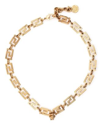 Versace Halskette - Gold-Tone Necklace With Signature Greca Detailing - Gr. unisize - in Mehrfarbig - f&uuml;r Damen