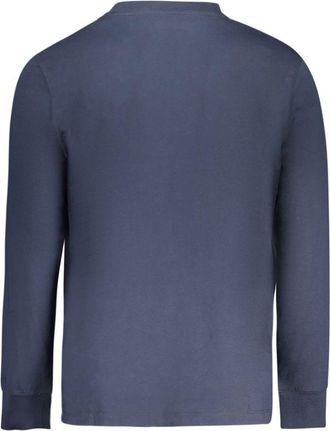 Timberland Embroidered Logo Cotton Long-Sleeve T-Shirt - Blue